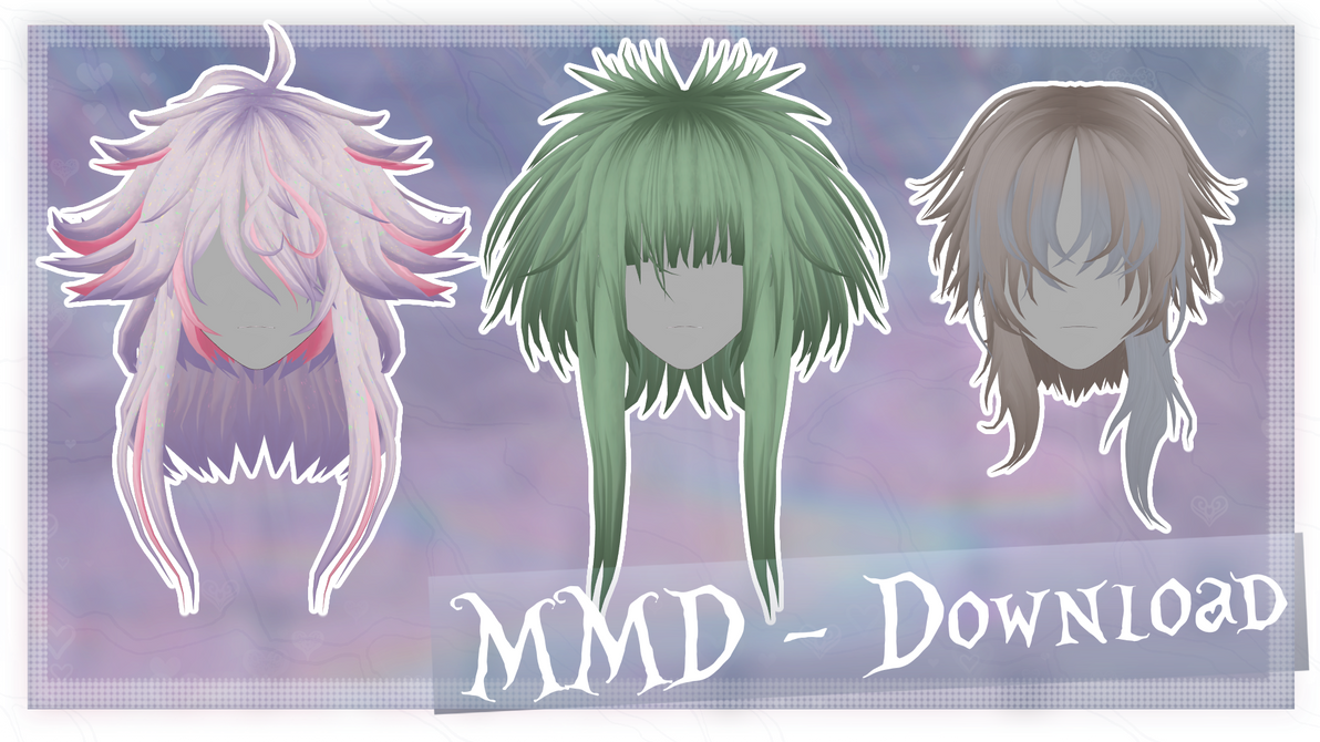 MMD - Mini Hair Pack Download by BadEyepatch on DeviantArt