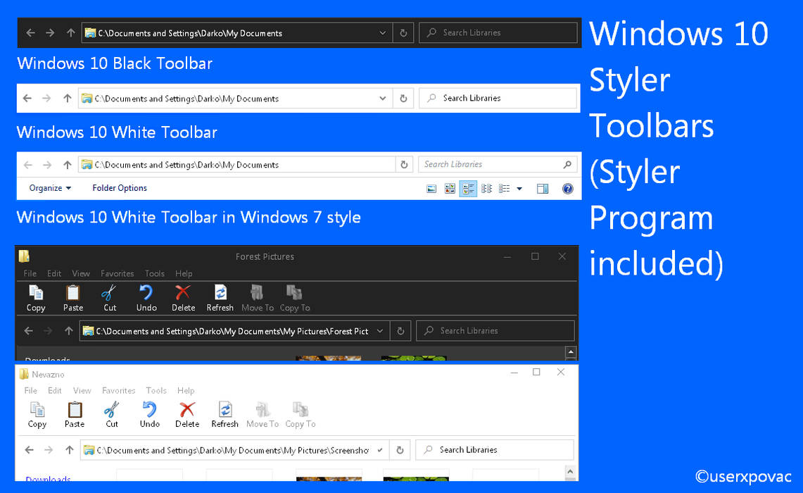 Windows 10 Styler Toolbars (Styler included) by userxpovac on DeviantArt