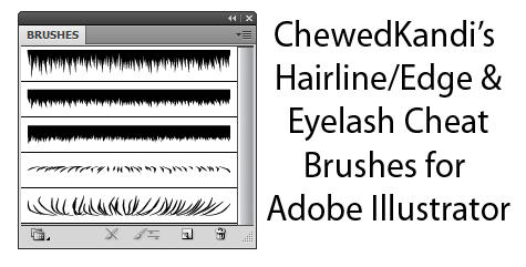 AI: Hair + Lash Cheat Brushes by ChewedKandi on DeviantArt