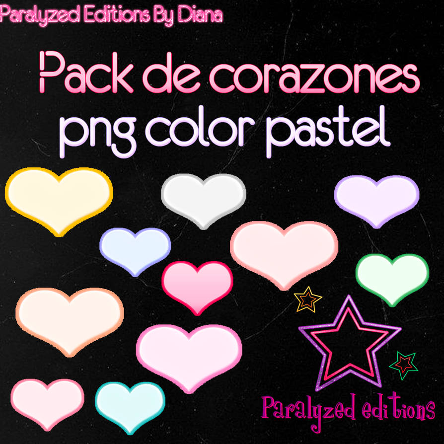 Pack de corazones color pastel by dianaSchmidt16hend on DeviantArt