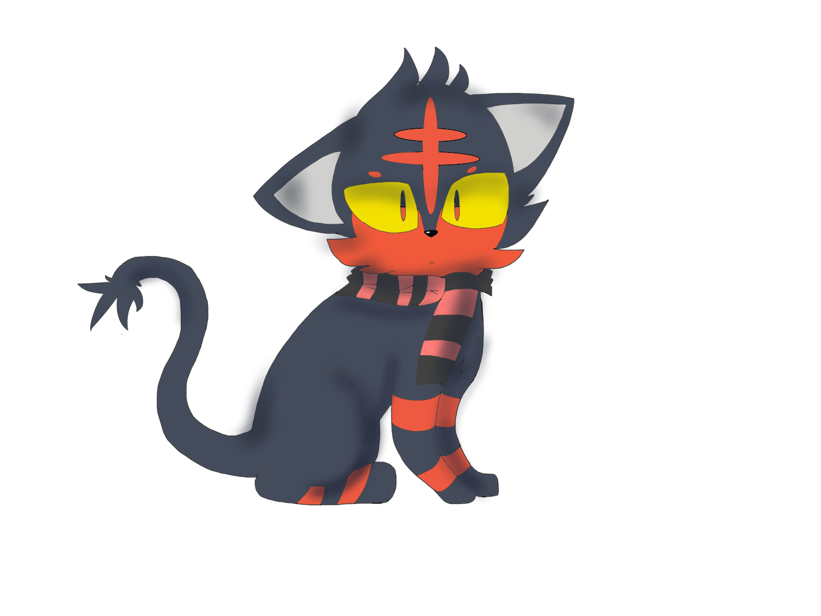 Litten by Cinder-black-cat on DeviantArt