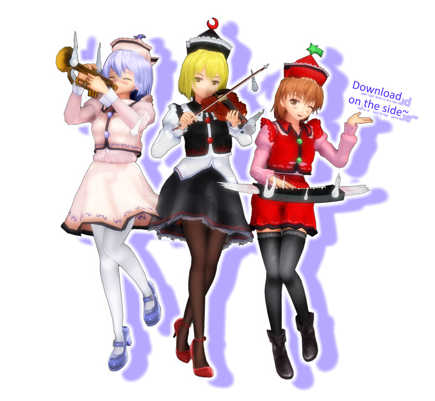 Prismriver Sisters -Arlvit Style- [DL] by PachiPachy on DeviantArt