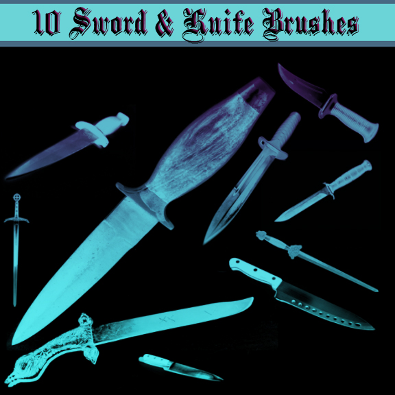 Knife and Sword Brushes by dollieflesh-stock on DeviantArt