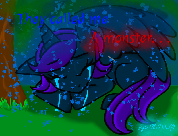 Nyx: they called me a monster. . . MLP by lyrathewolf1 on DeviantArt
