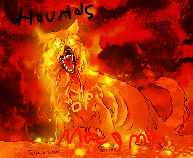 Hounds of Magma banner by rainbowcoyotecat on DeviantArt