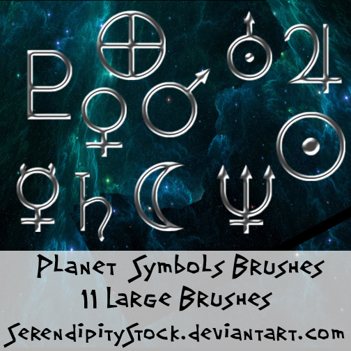 Planet Symbol Brushes by SerendipityStock on DeviantArt