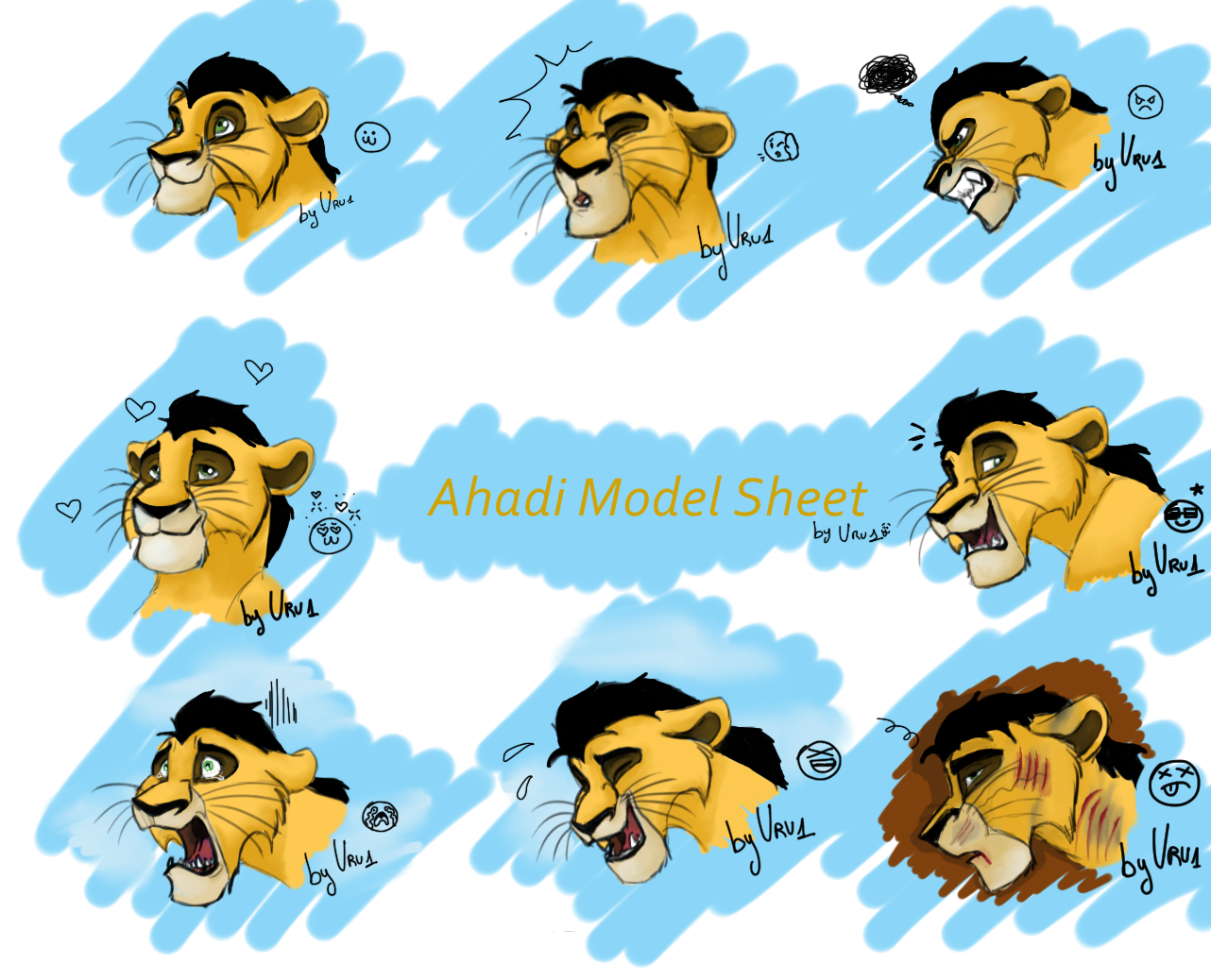 Ahadi Model Sheet by Uru1 on DeviantArt