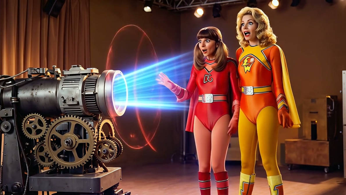 Electra Woman and Dyna Girl VS Shrink Ray by devilelvis on DeviantArt
