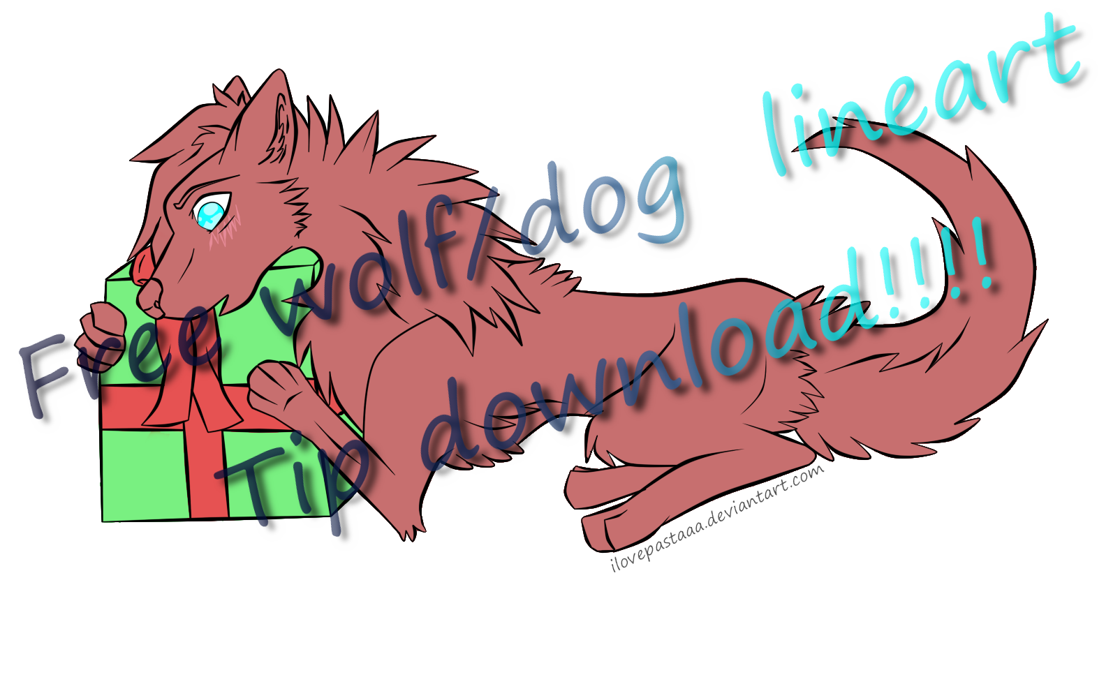 Cute Wolf Lineart by ilovepastaaa on DeviantArt