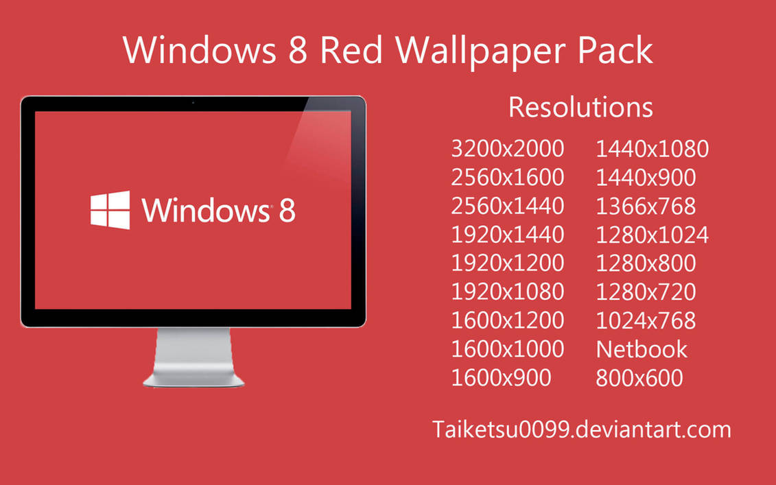 Windows 8 Red Wallpaper Pack by Taiketsu0099 by Taiketsu0099 on DeviantArt