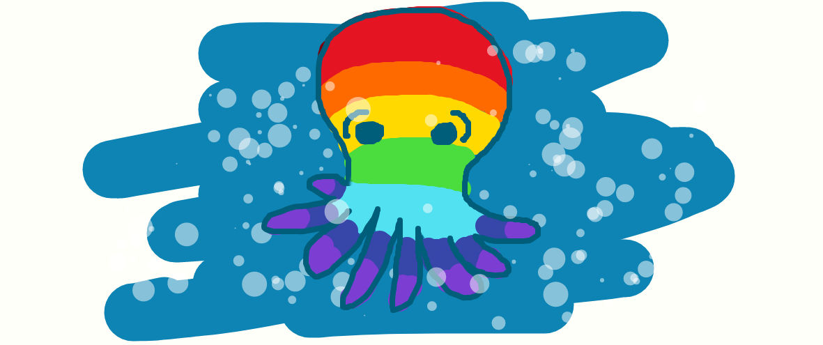 Rainbow Octopus by Thiefoworld on DeviantArt