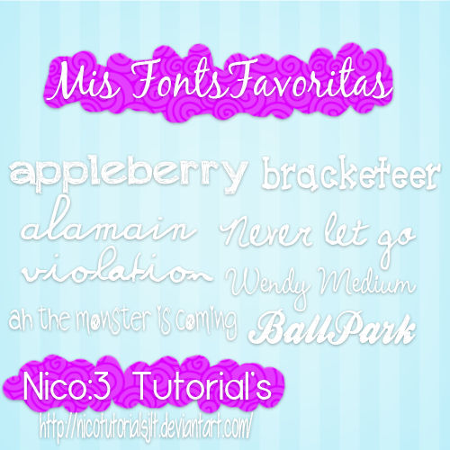 Fonts Favoritos by NicoTutorialsJLT on DeviantArt