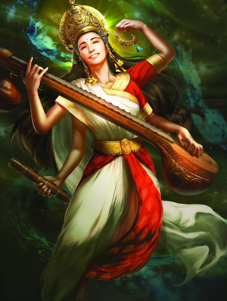 Saraswati by Jessica TC Lee for GODS and GODDESSES by mikephifer on ...