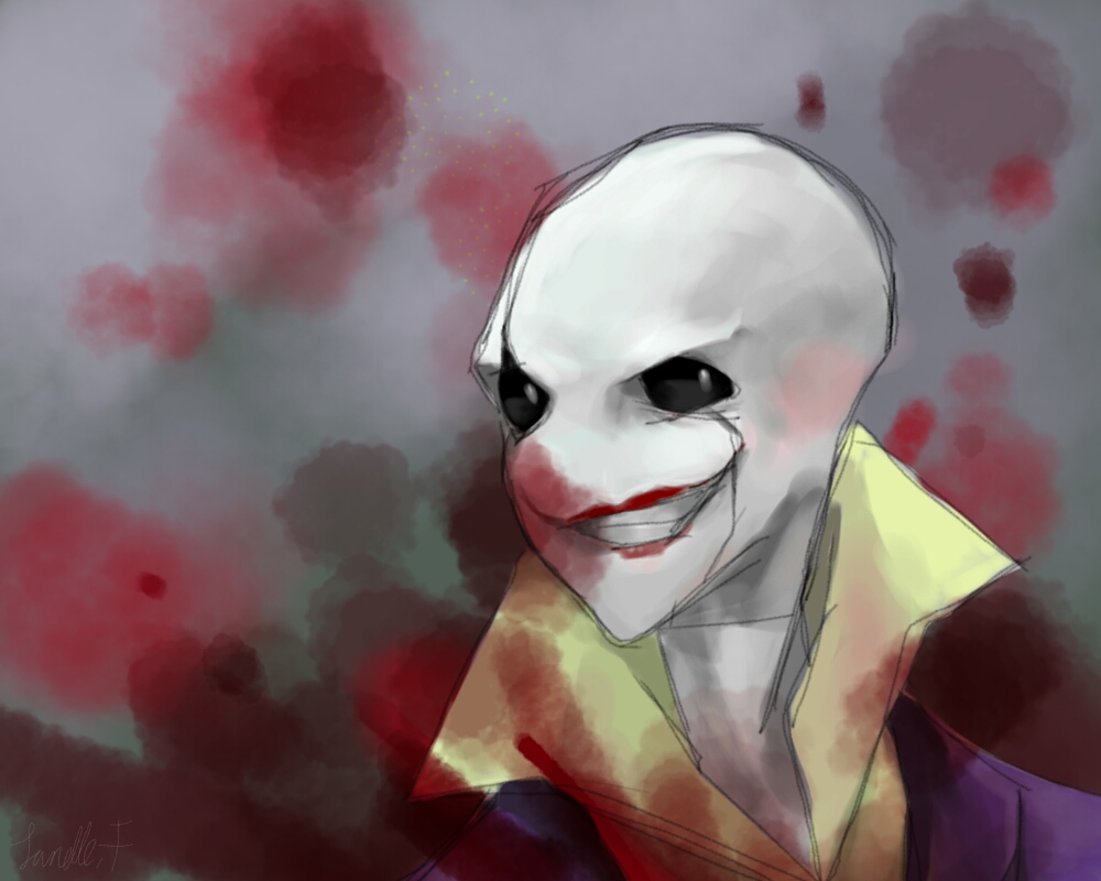 Finger painting: Joker Gaster by SmileyFaceOrg on DeviantArt