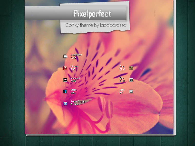 Pixelperfect conky theme by iacoporosso on DeviantArt