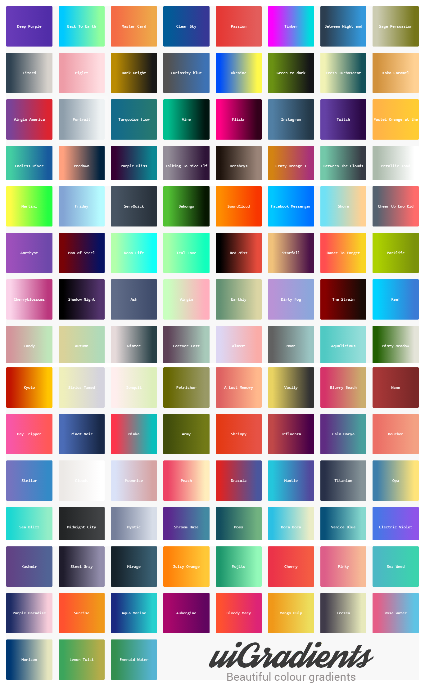 uiGradients - Beautiful coloured gradients by khadkamhn on DeviantArt