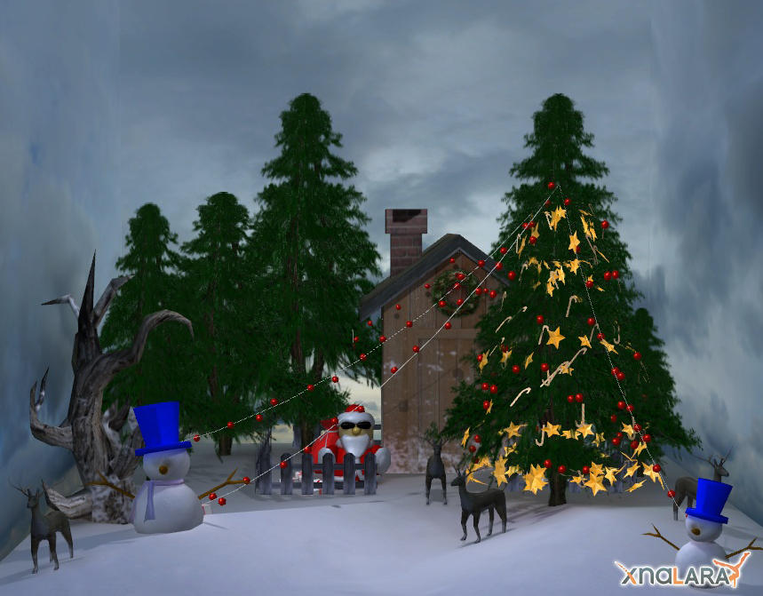 Xmas scenery for XNALara by deexie on DeviantArt