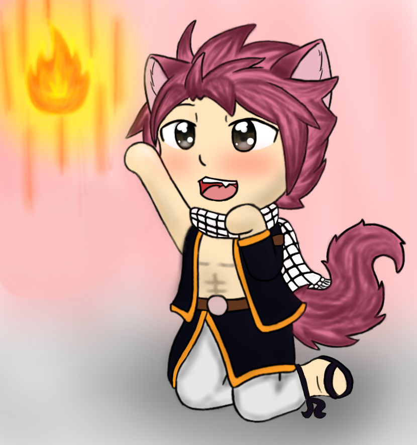 Natsu Cat Playing With Fire by MeepsNervously on DeviantArt