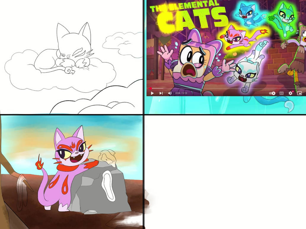 Elemental Cats Timelapse by Sawlamander on DeviantArt