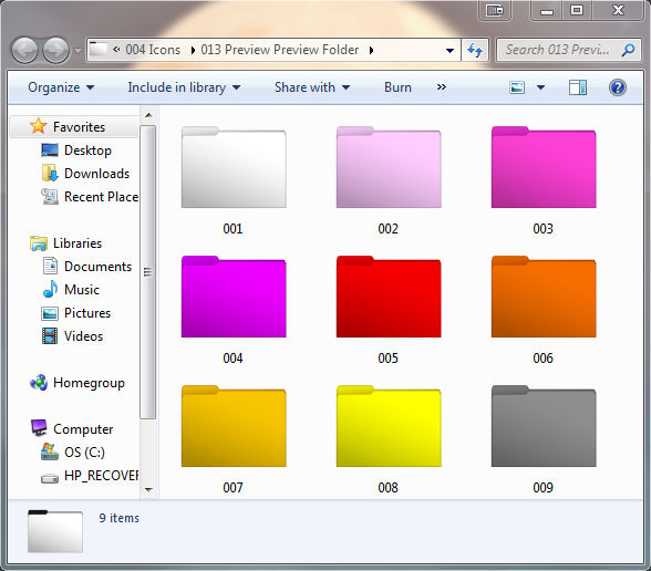 Basic Set 1 of 6 Warm Color Computer Folder Icons by cloudyrei on ...