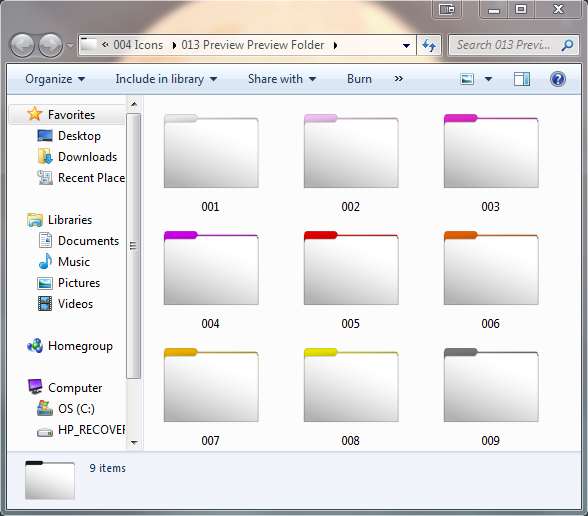 Basic Set 3 of 6 White/Warm Computer Folder Icons by cloudyrei on DeviantArt