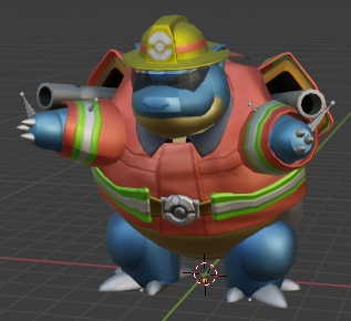 Firefighter Blastoise (Model Download) by BlastoiseNetwork on DeviantArt