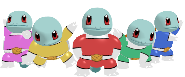 Mmd Model Download Power Rangers Squirtle Squad By Btnetwork On Deviantart