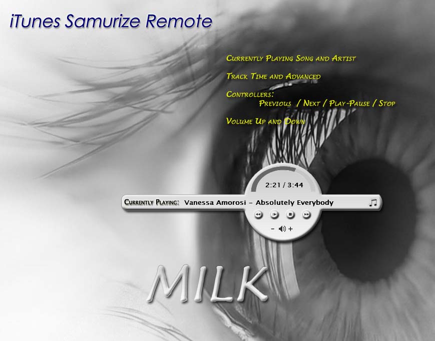 iTunes Milk Samurize by quazimodo on DeviantArt