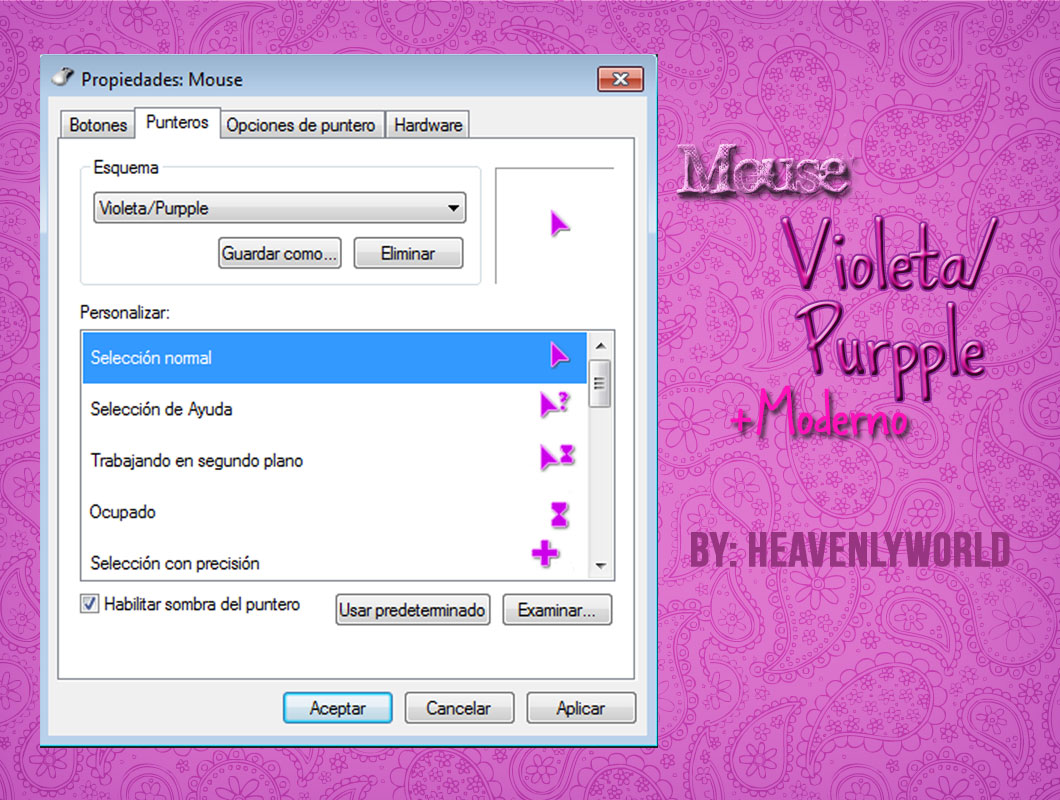 +Cursor Violeta Moderno by HeavenlyWorld on DeviantArt