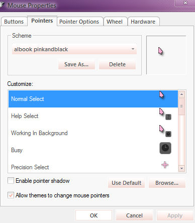 Cursor Albook Pinkandblack by tutorialslucy on DeviantArt