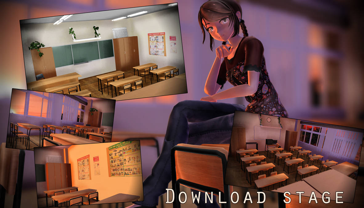 MMD stage russian classroom math\life safety DL by ElviraMoa on DeviantArt