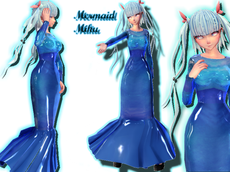 TDA Mermaid Miku by rociineko on DeviantArt