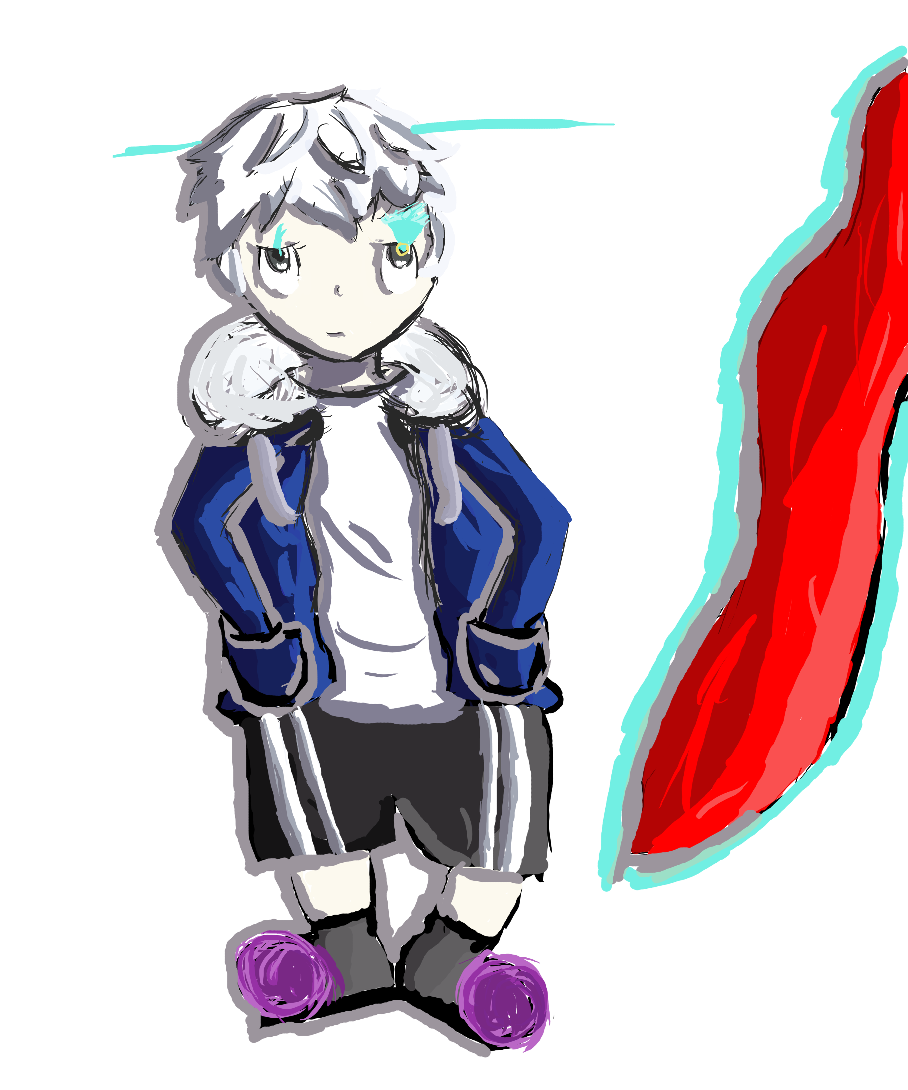 Sans and Scarf (Undertale) (Human Sans) by LumiereLight on DeviantArt