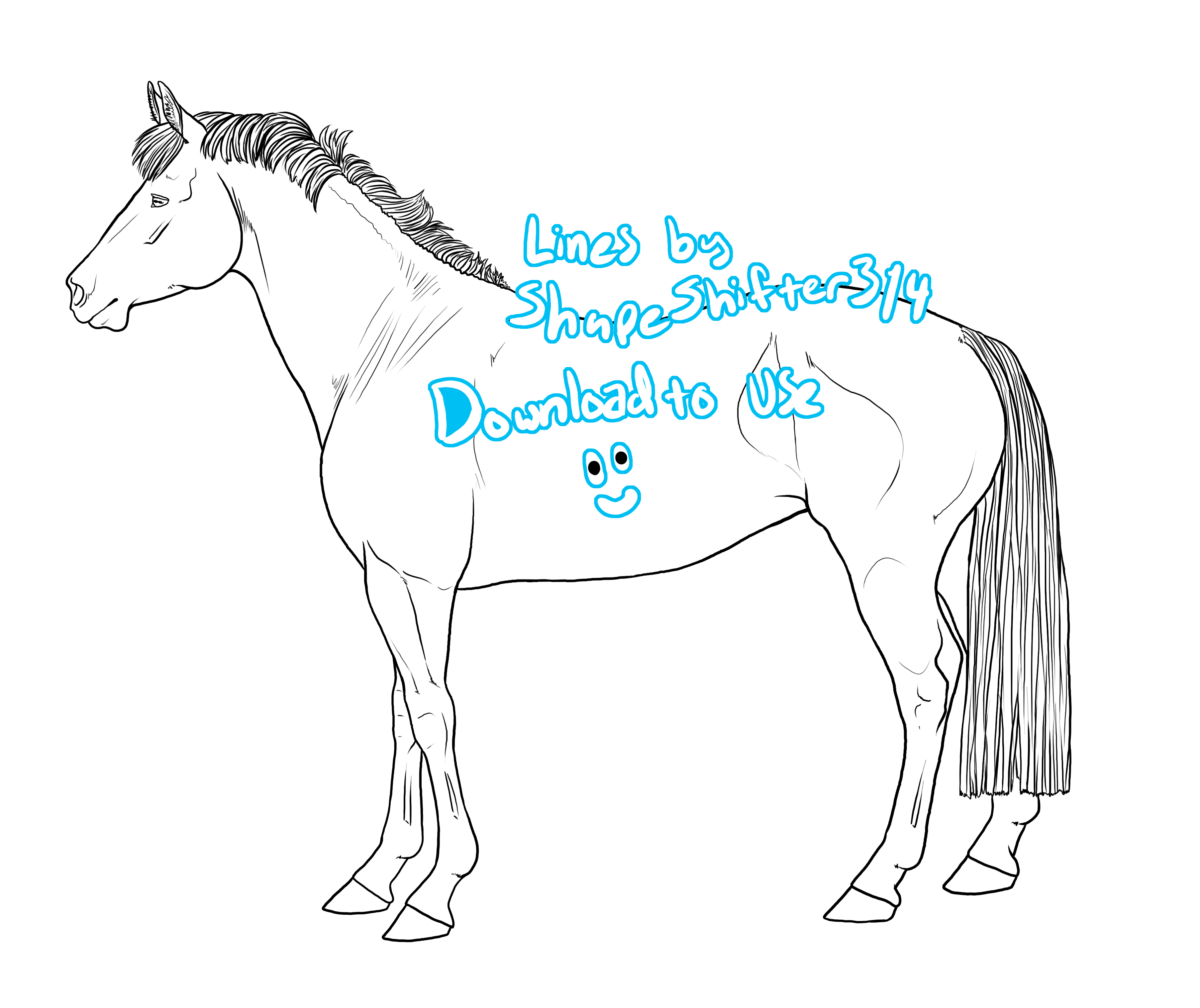 Thoroughbred Lineart - Mare by ShapeShifter314 on DeviantArt