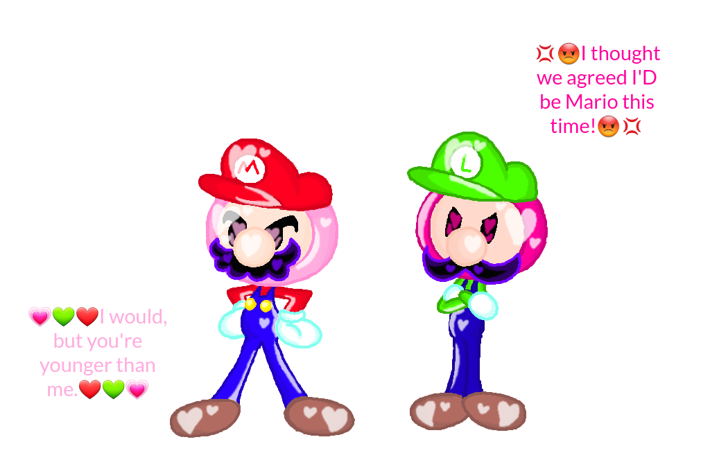 Redraw: '' Pink-Mario and Pretty-Luigi! '' by NyleveForbes12345 on ...