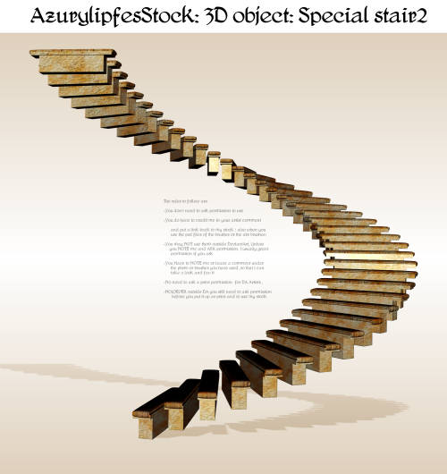 3D object - strange stair 2 by AzurylipfesStock on DeviantArt