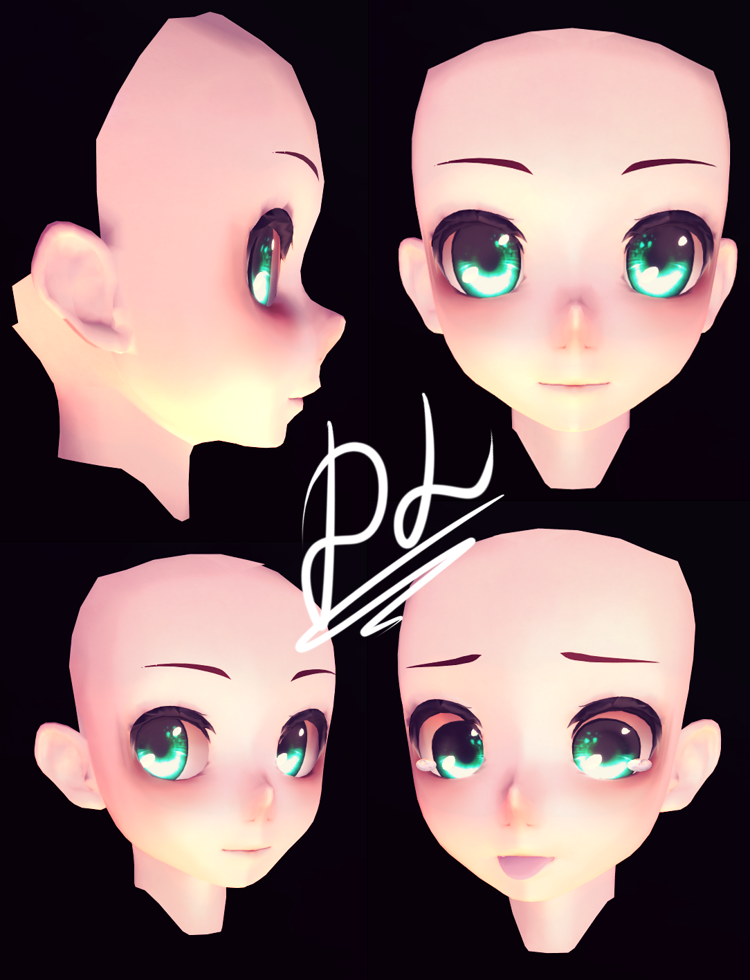 MMD Male Head-Face kid(cute)DL+texture DL bonus by lisa-heartilia99 on ...