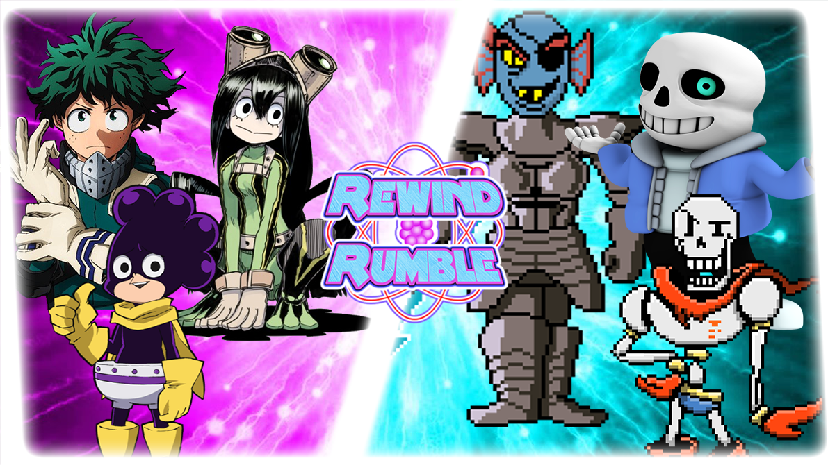 deku,asui,mineta vs sans,undyne,papyrus by tech-PUG1 on DeviantArt