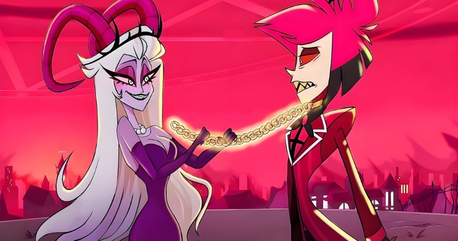 Lilith has a Chain on Alastor by Lesbian-Lolbit on DeviantArt