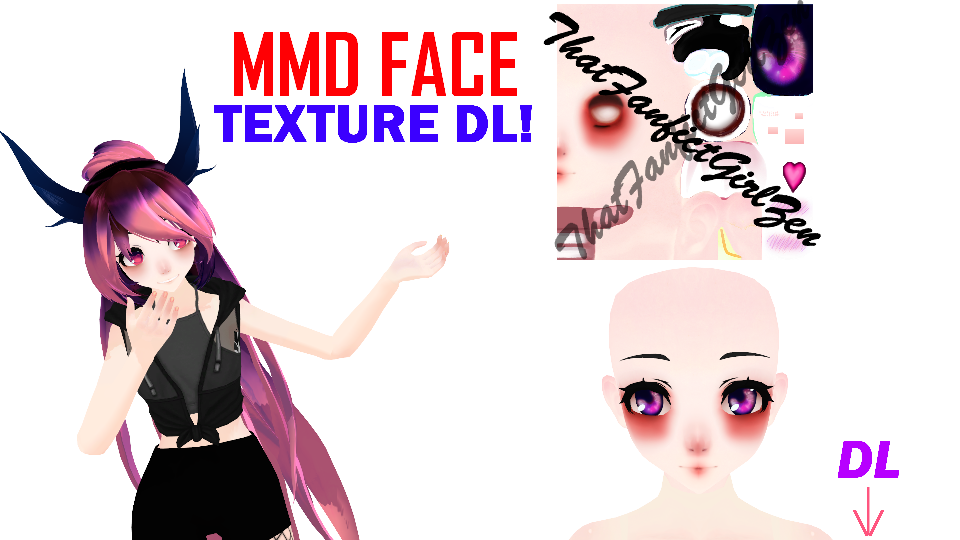 MMD | Face Texture #1 | [Download!] by ThatFanfictGirlZen on DeviantArt