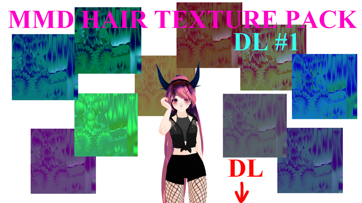 MMD |Hair Texture Pack #1 | [DOWNLOAD!] by ThatFanfictGirlZen on DeviantArt