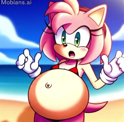 Amy Rose Belly Expansion (ai) by SleepyBellicious on DeviantArt