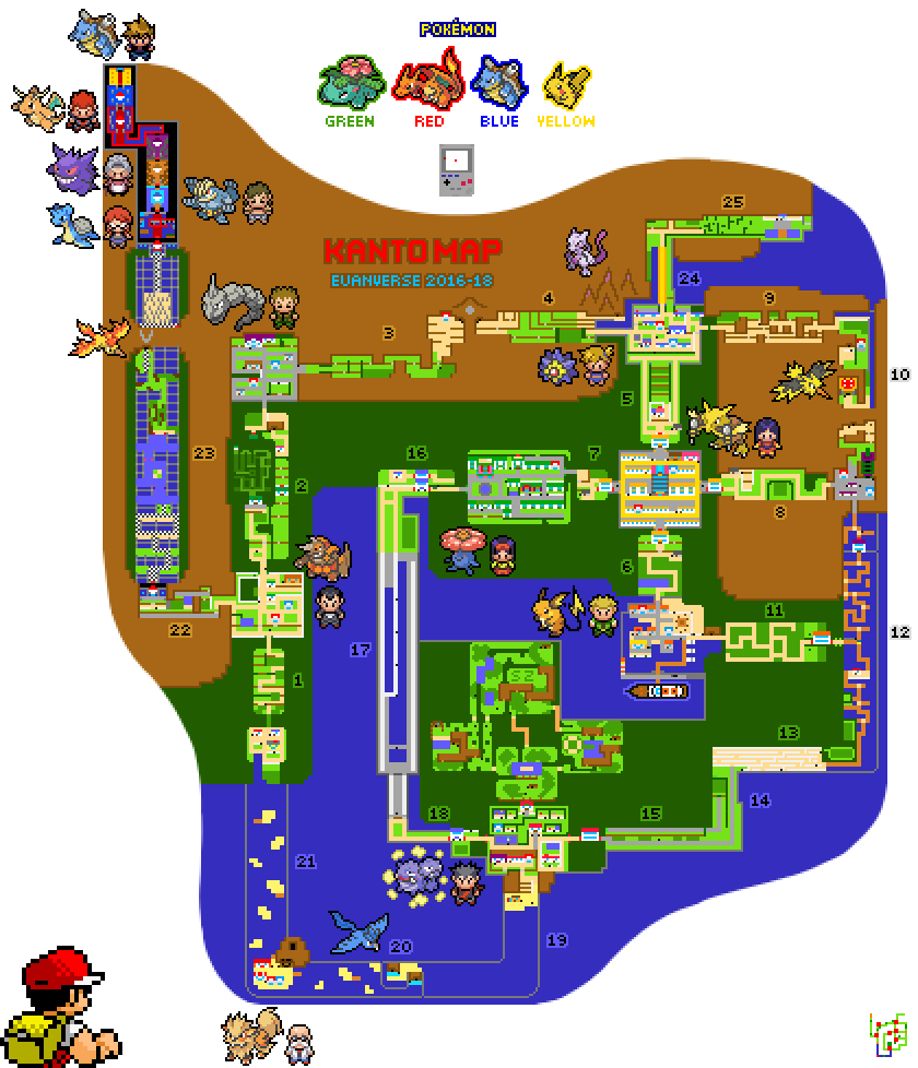 Pokemon Kanto Map Labeled