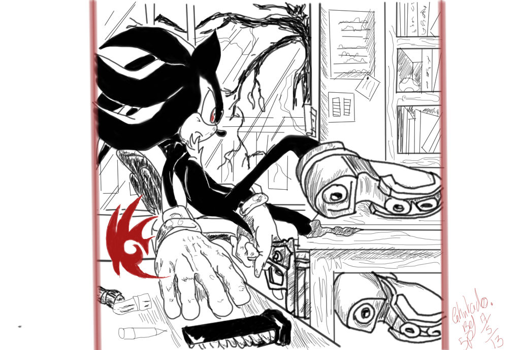 Shadow The Hedgehog Line by santospollos on DeviantArt
