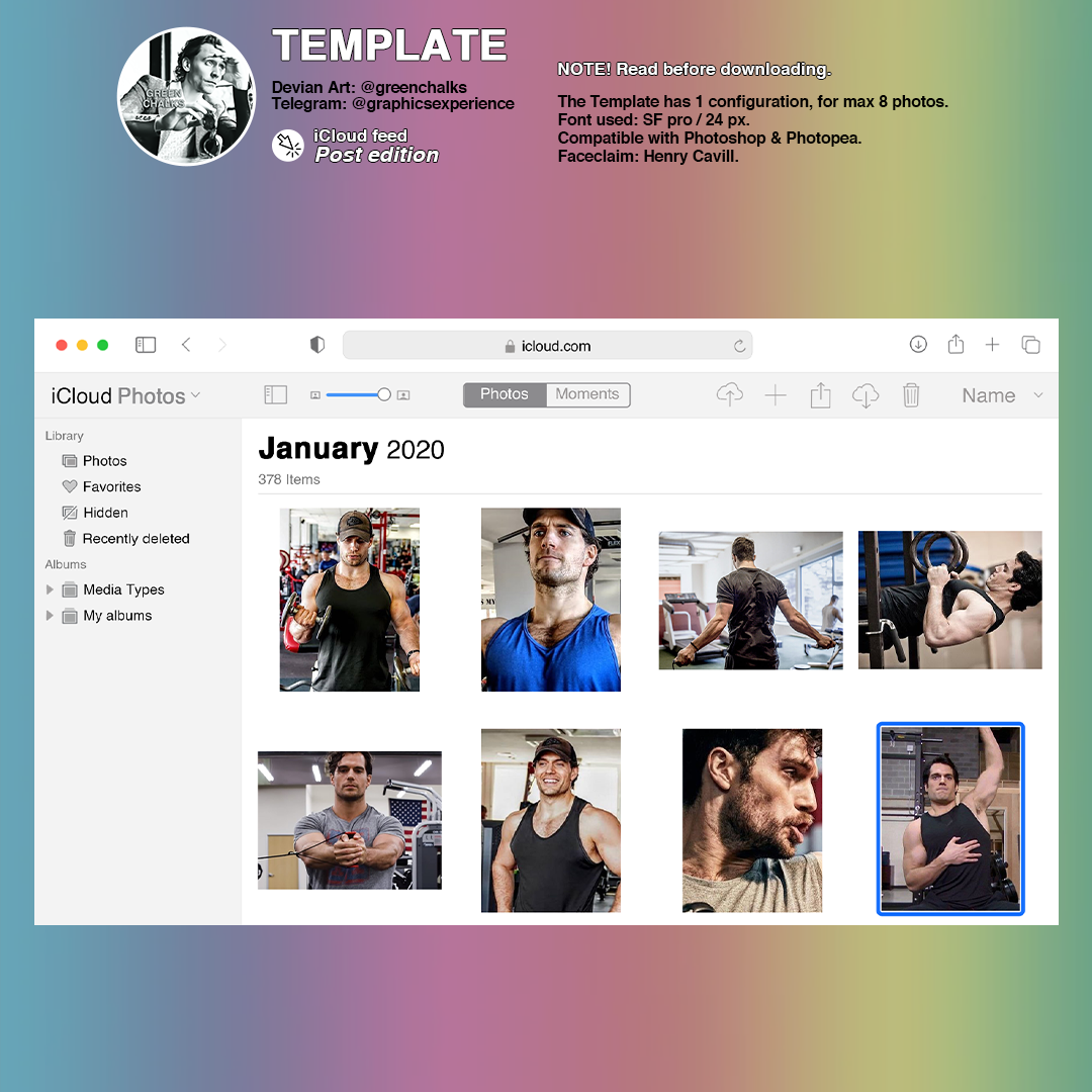Template / #iCloud gallery / @greenchalks by greenchalks on DeviantArt