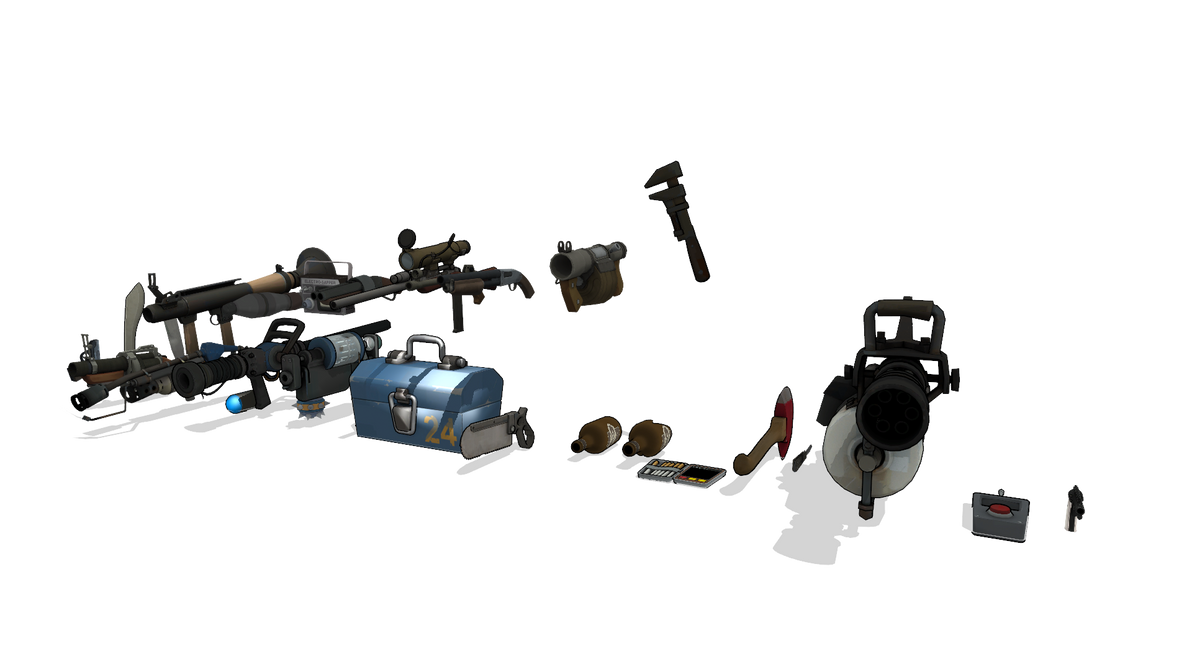 TF2 Weapons for MMD DL by Togekisspika35 on DeviantArt