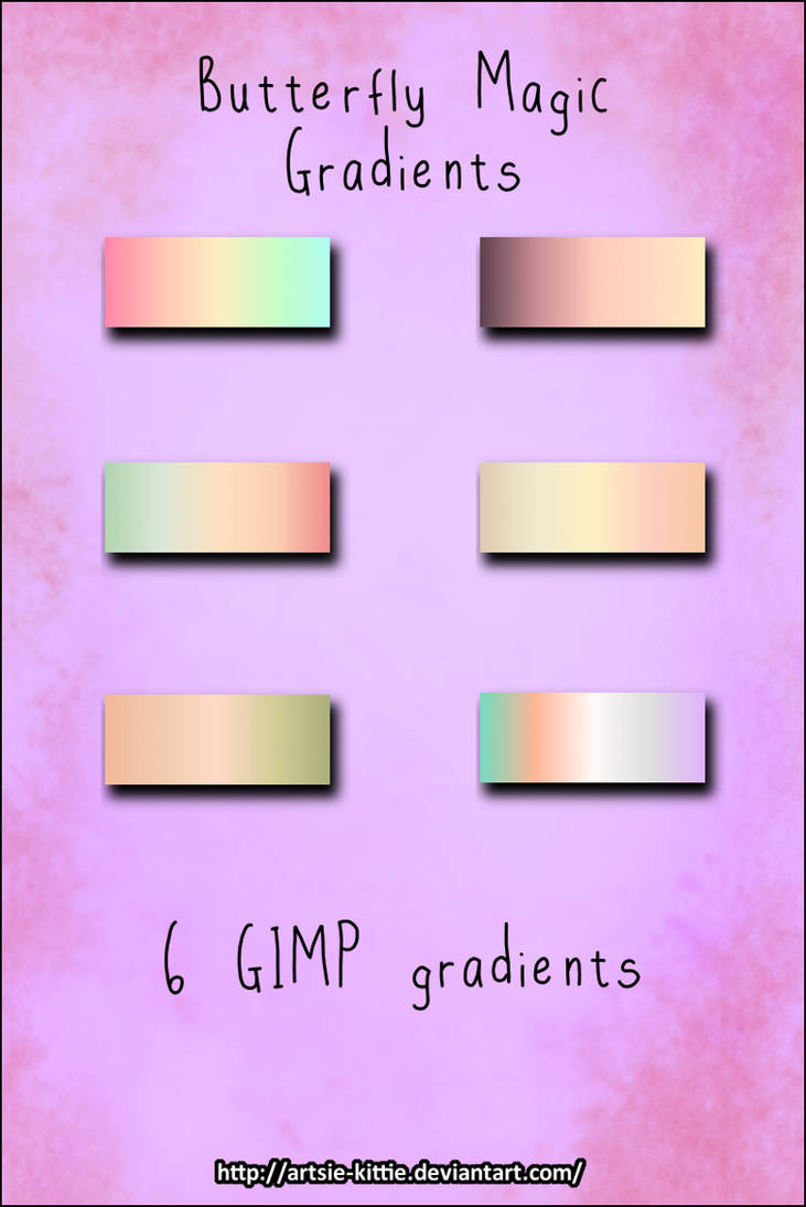 Butterfly Magic GIMP Gradients by artsie-kittie on DeviantArt