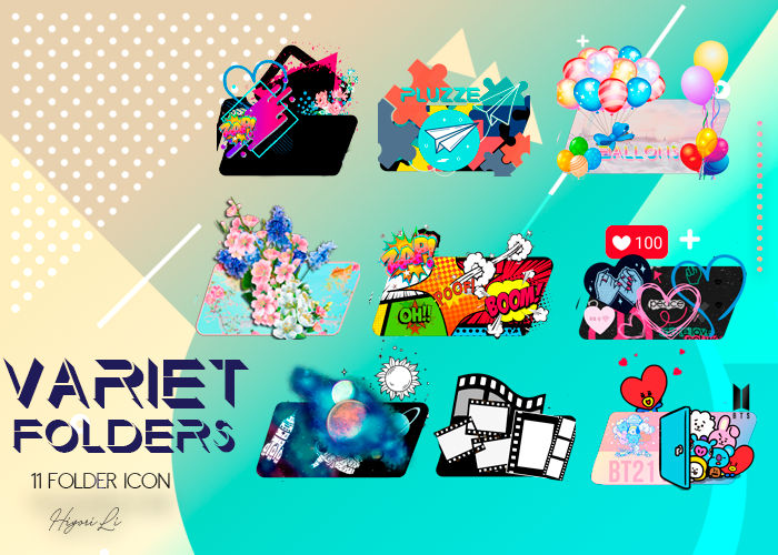 Folder Icon Variety by HiyoriLi on DeviantArt