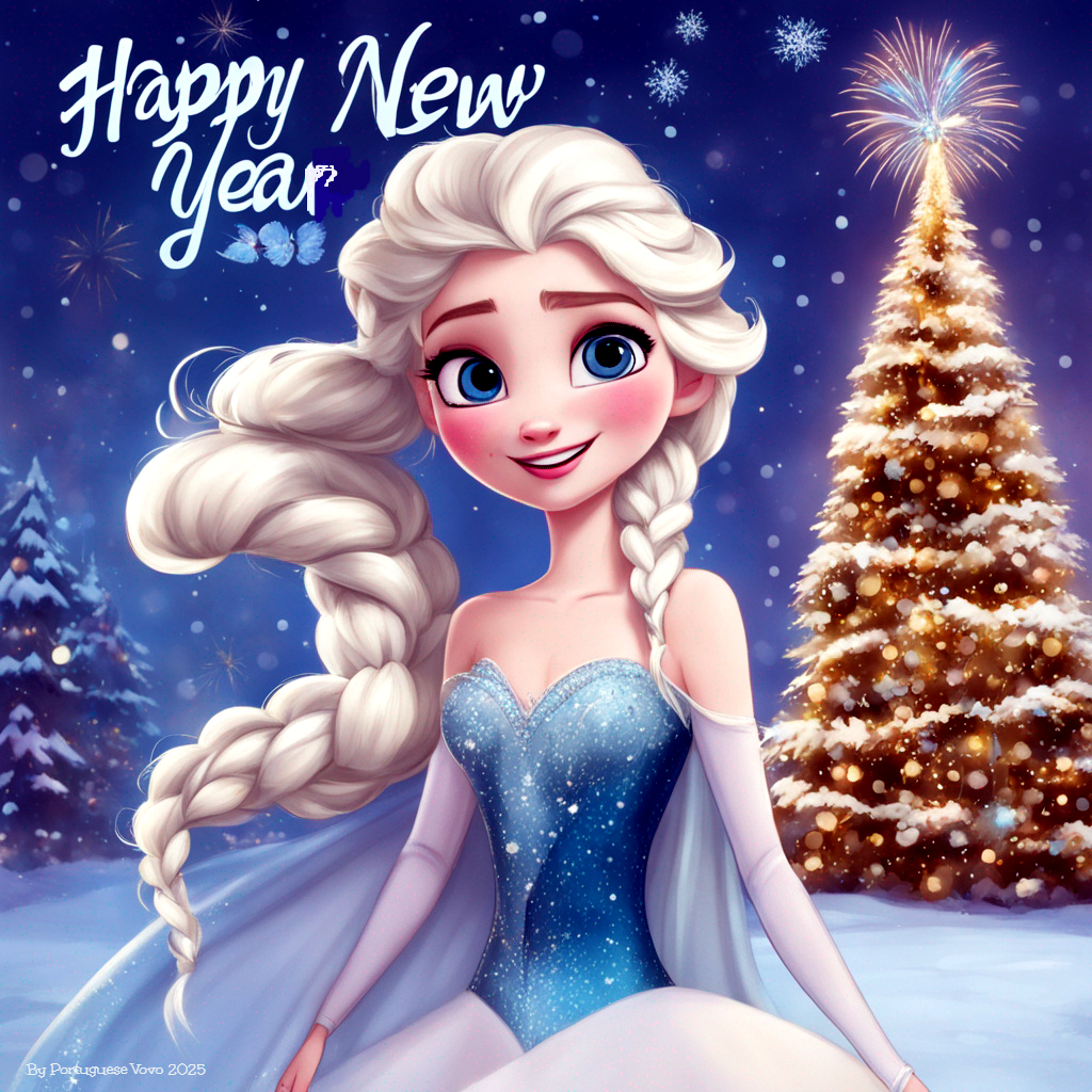 Elsa Happy New Year 2025 by PortugueseVoVo on DeviantArt