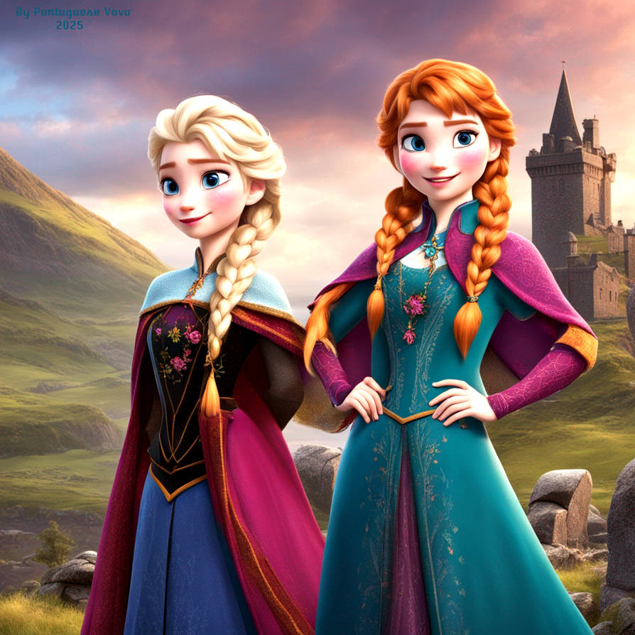 Anna and Elsa In Scotland by PortugueseVoVo on DeviantArt